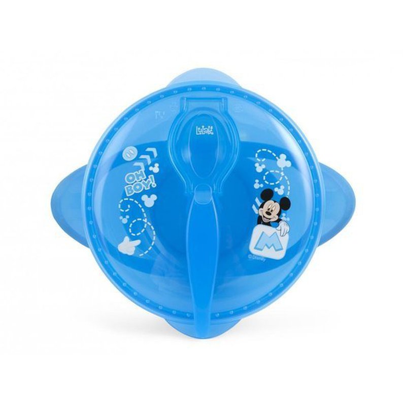 Lulabi - Miseczka z Pokrywką i Łyżeczką, Myszka Mickey, 4m+