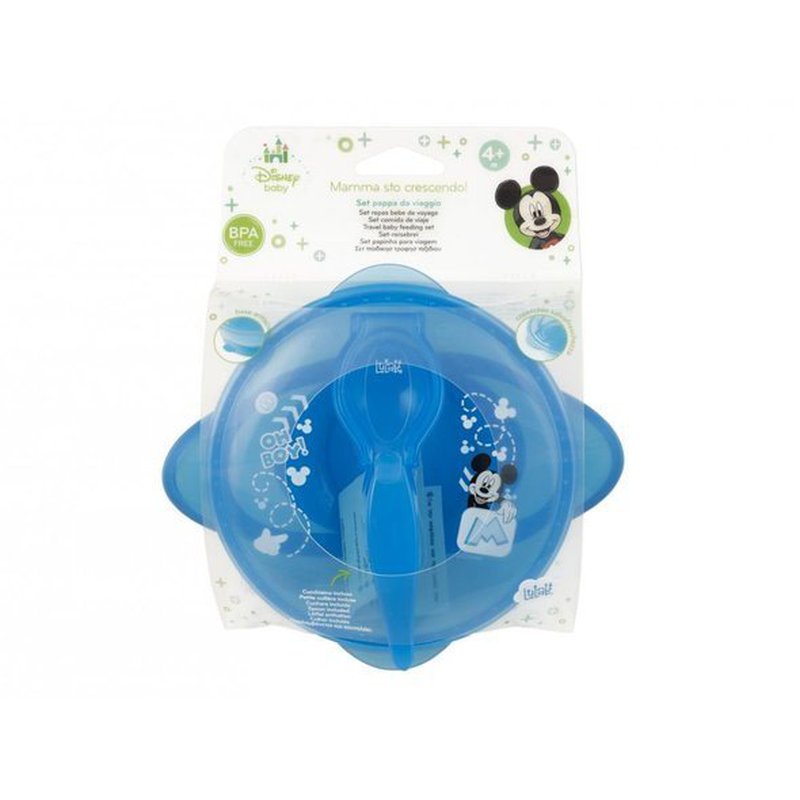 Lulabi - Miseczka z Pokrywką i Łyżeczką, Myszka Mickey, 4m+